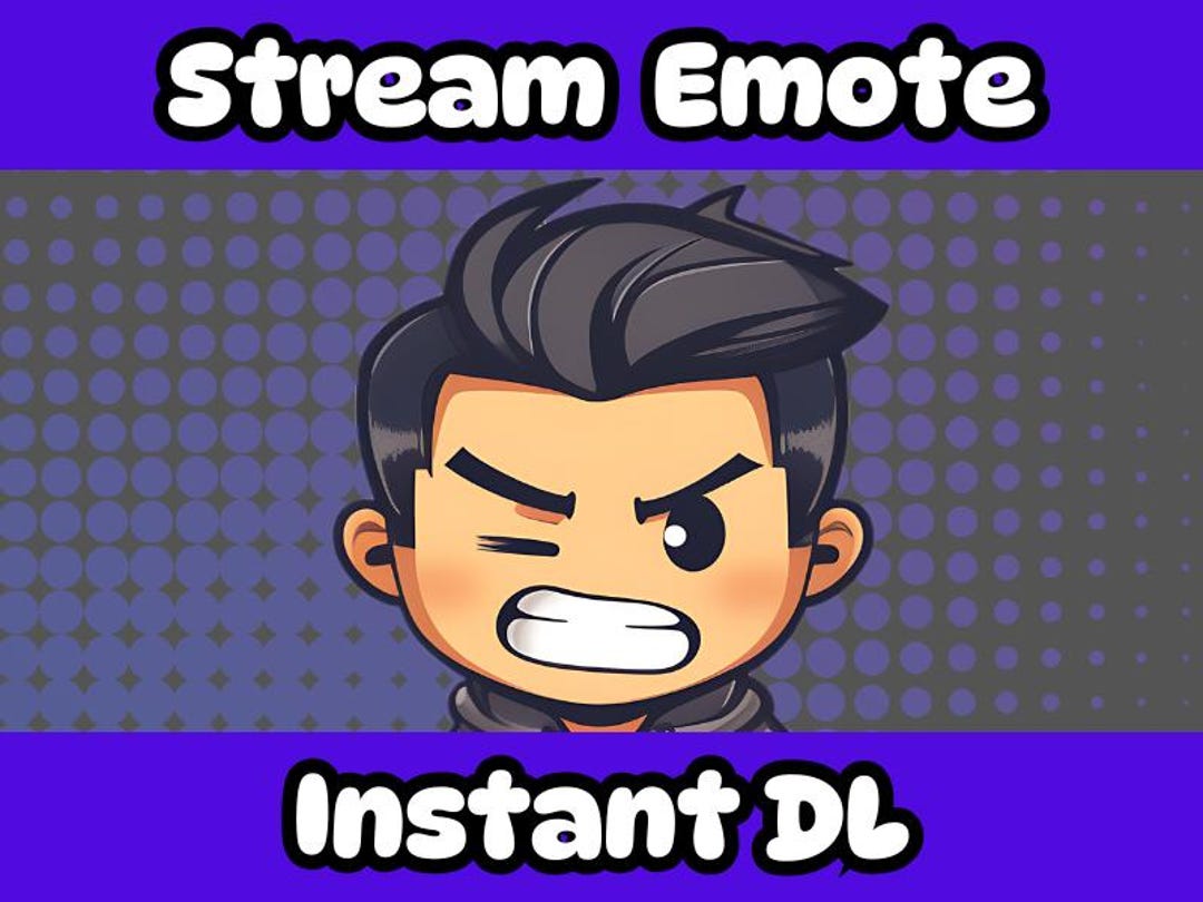 Chibi Angry Boy Twitch Emote: Streamer Rage Reaction (112x112 PNG) - Etsy