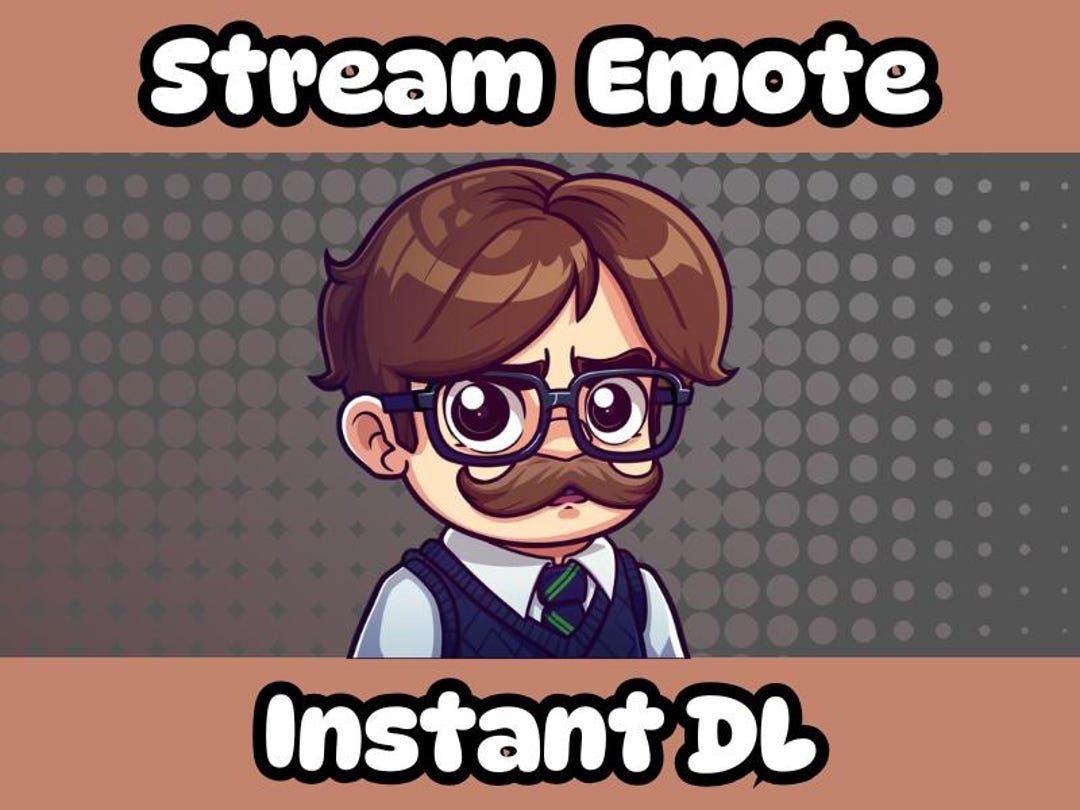 Chibi Nerd Emote – Twitch & Discord Reaction PNG (112x112) | Streamer ...
