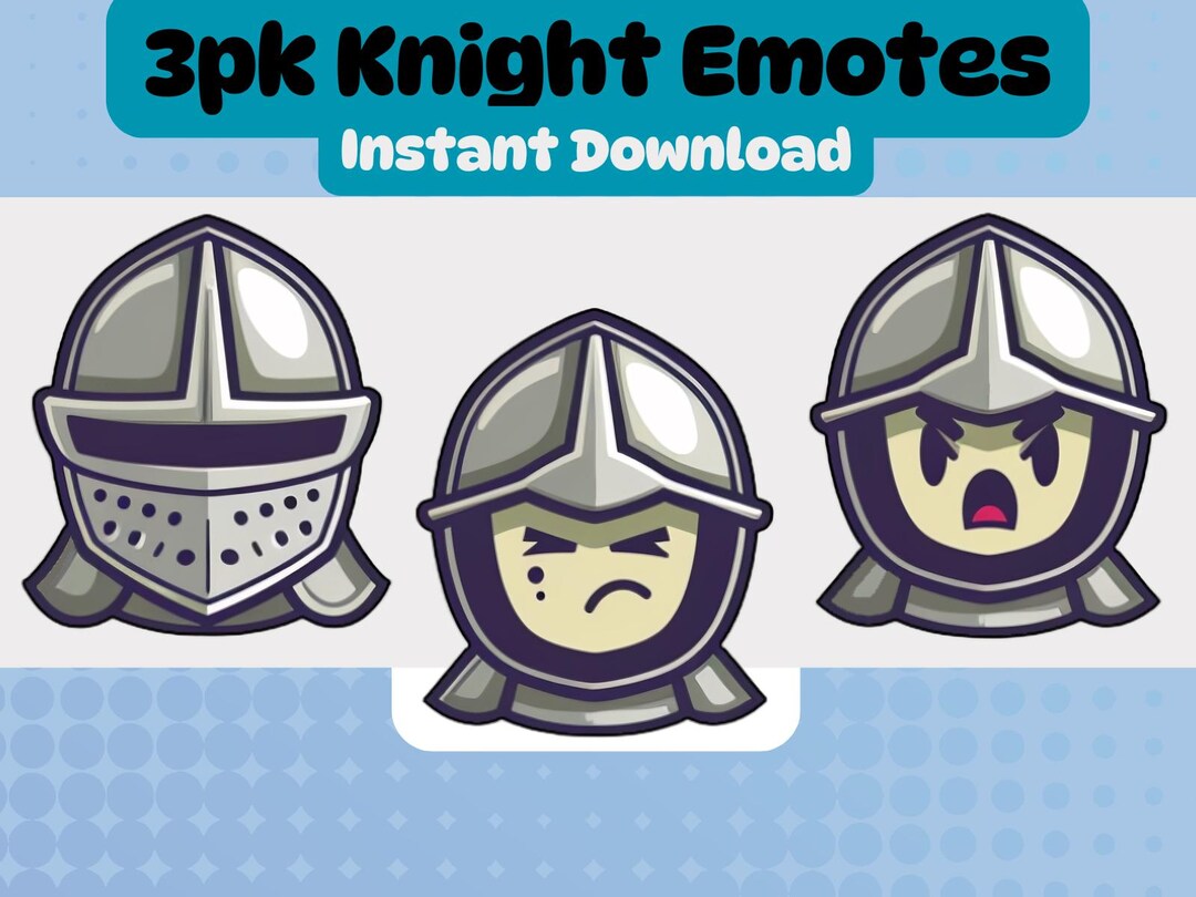 Chibi Knight Twitch Emotes: Medieval Warrior Art (112px, PNG) Digital ...