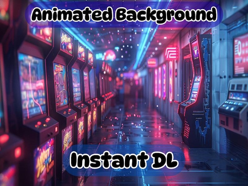 Animated Arcade Stream Background: Looping Video Overlay (WEBM ...