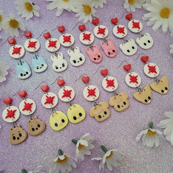Stray Kids SKZOO Polymer Clay Earrings - Etsy