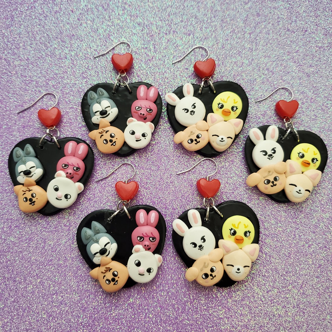 Stray Kids SKZOO Polymer Clay Earrings - Etsy