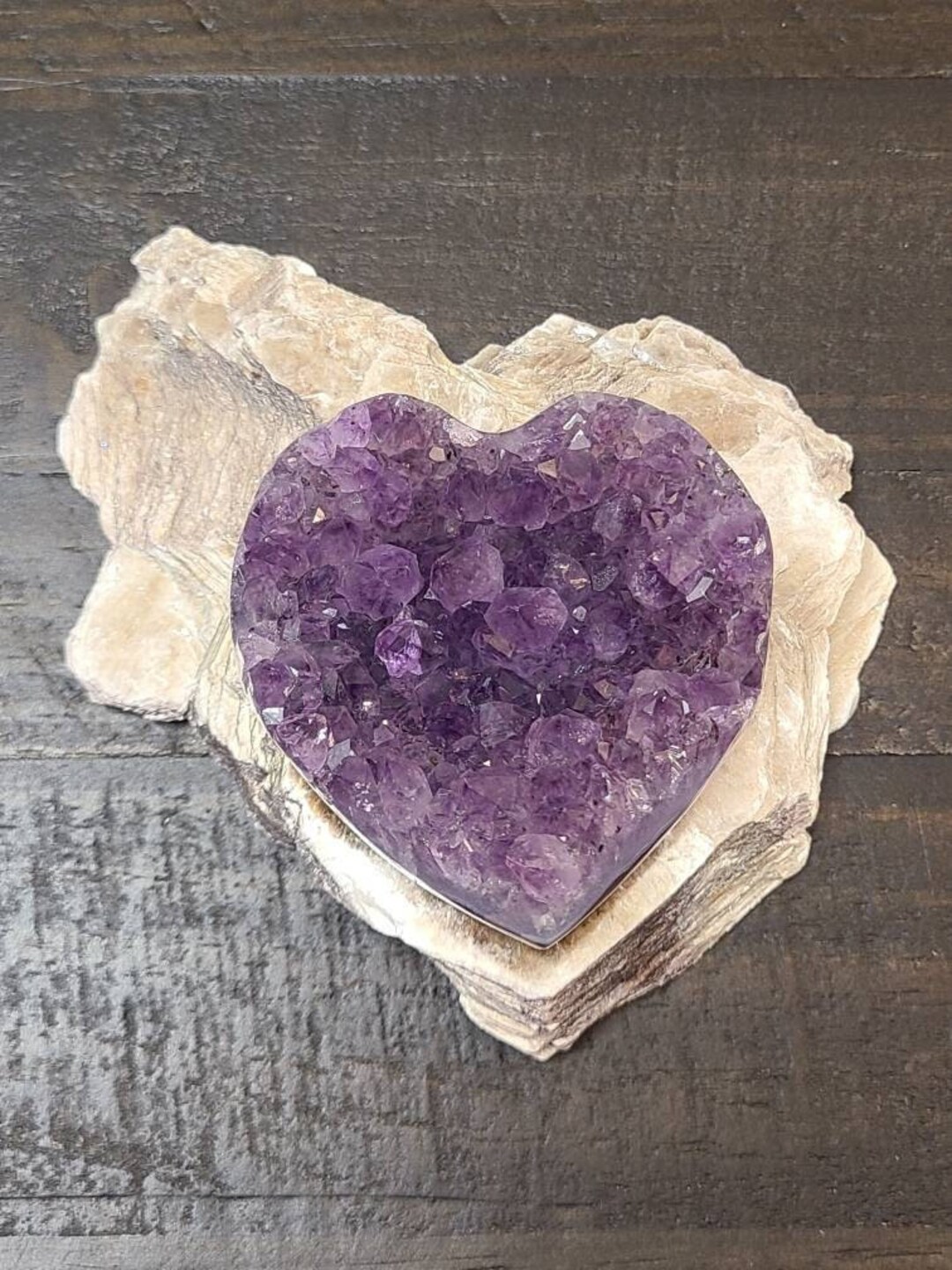 Amethyst Heart, Natural, Hand Polished, Large Crystal Heart - Etsy