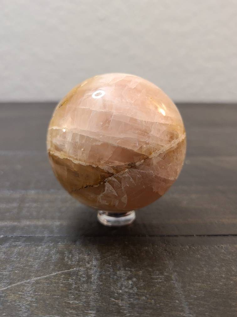 Hematoid Star Rose Quartz Sphere With Dendrite, Natural Crystal ...