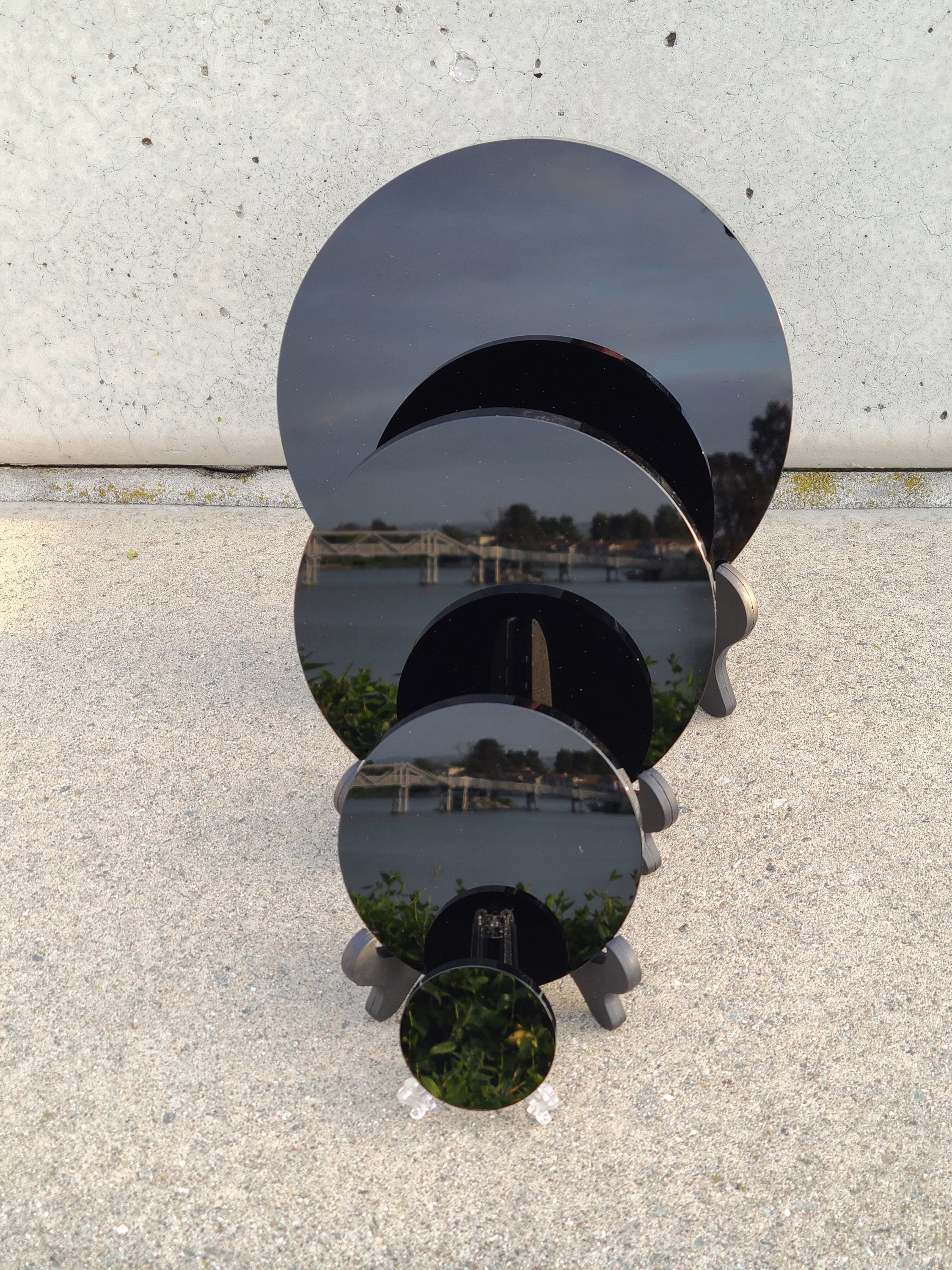 Obsidian Mirror You Choose! 2 Inch, 4 Inch, 6 Inch, 8 Inch; Small ...