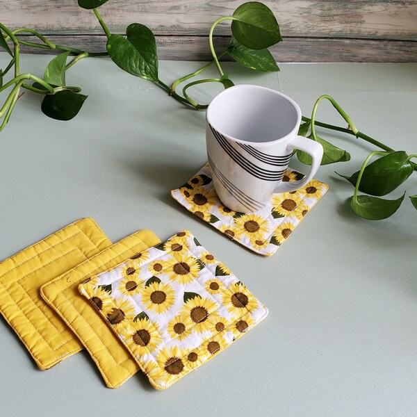 Quilted Coaster Set - Etsy