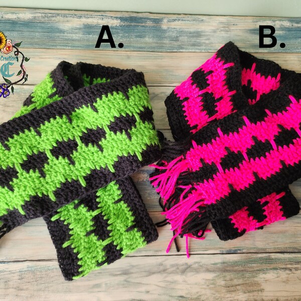 Neon Scarf - Etsy