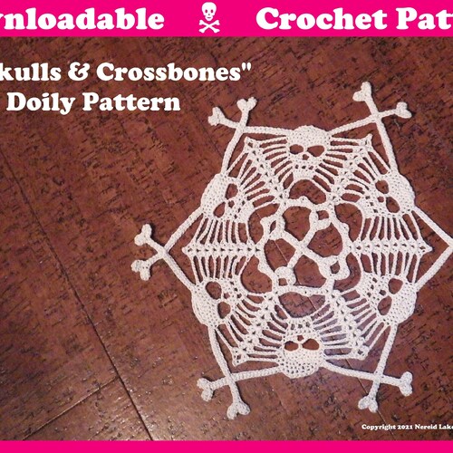 Skulls & Crossbones Doily Pattern Base Pattern - Etsy