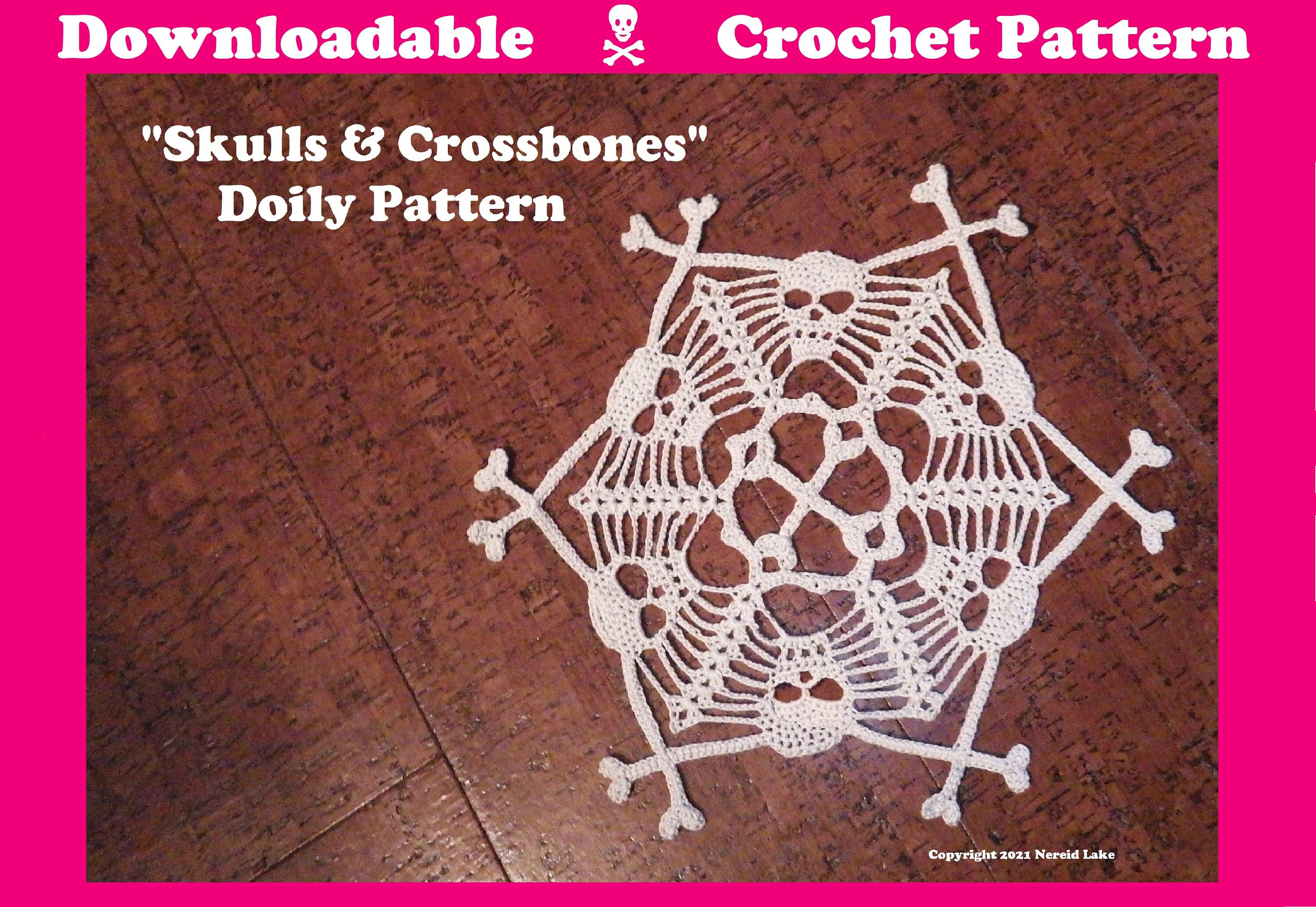 Skulls & Crossbones Doily Pattern - Base Pattern - Etsy
