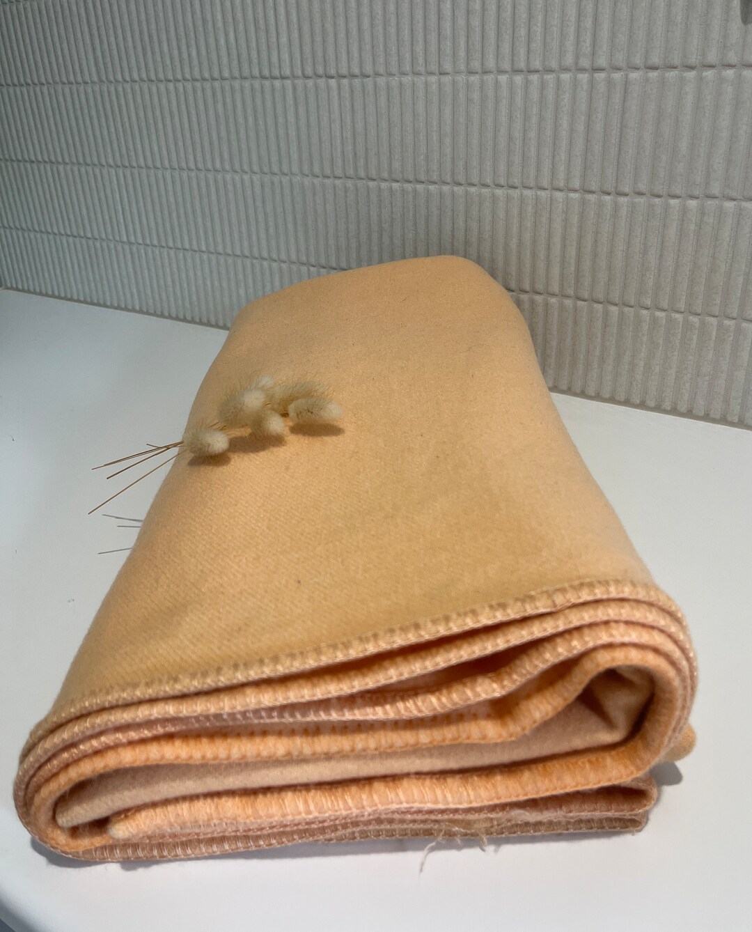 Gorgeous Peach Pure Wool Blanket - Etsy
