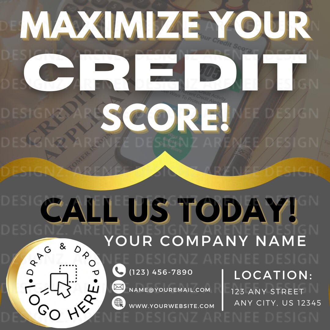 Set/7 Credit Repair Flyer Templates , Diy Social Media Content, Credit ...