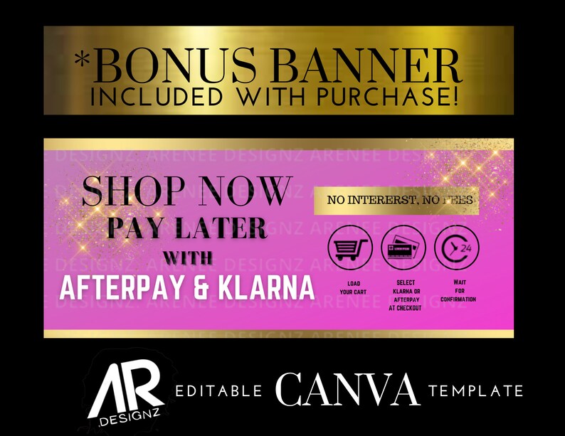 Website Banner Template Wix Shopify Website Template Online - Etsy