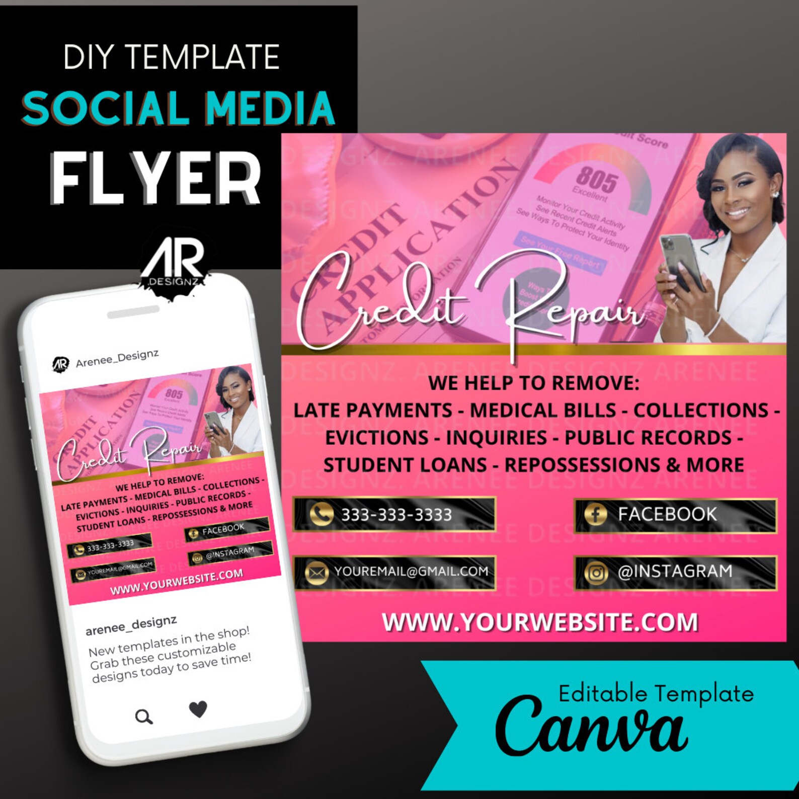 DIY Credit Repair Flyer Credit Restoration Templates Diy - Etsy