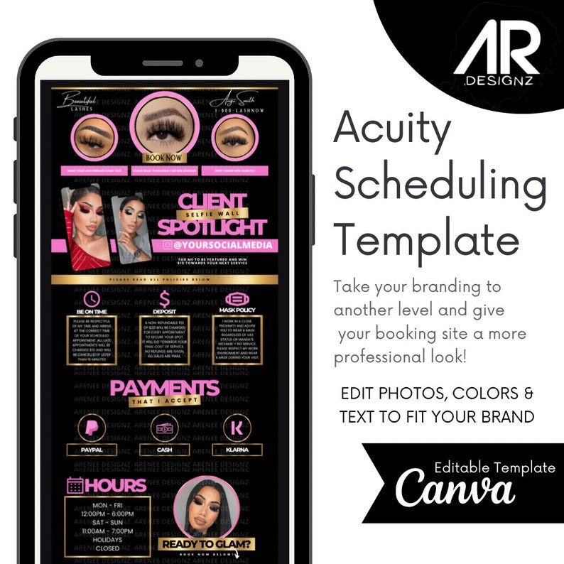DIY Acuity Scheduling Template Acuity Booking Acuity - Etsy