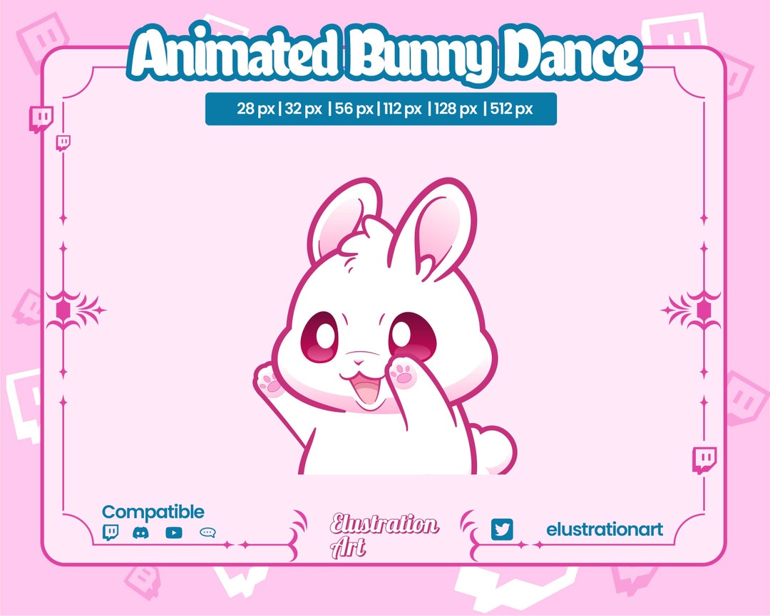 Animated Bunny Dance Twitch Emote / Animated Rabbit Dance Discord Emote ...