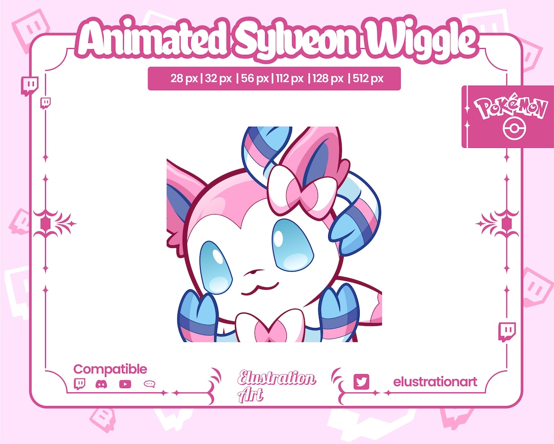 Animated Sylveon Pokemon Wiggle Twitch Emote / Sylveon Pokemon Wiggle ...