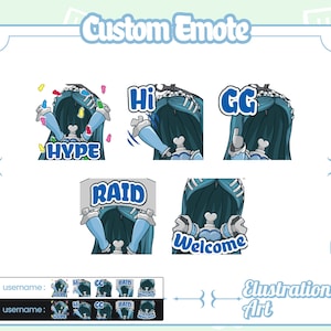 Custom Chibi Anime Twitch Emotes, Discord, Kick - Etsy