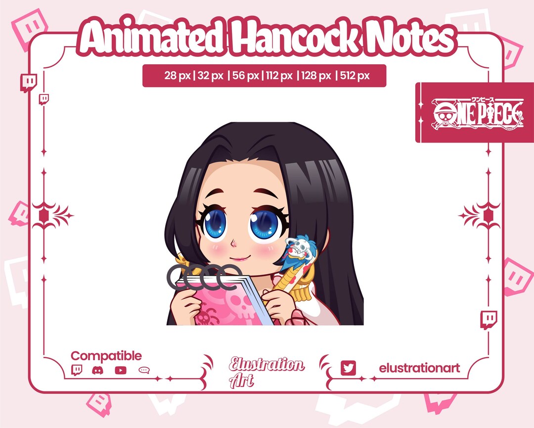 Animated Boa Hancock One Piece Notes Twitch Emote / Animated Boa ...