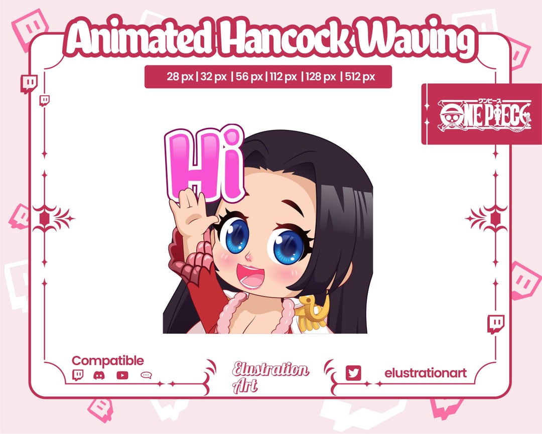 Animated Boa Hancock One Piece Wave Twitch Emote / Animated Boa Hancock ...