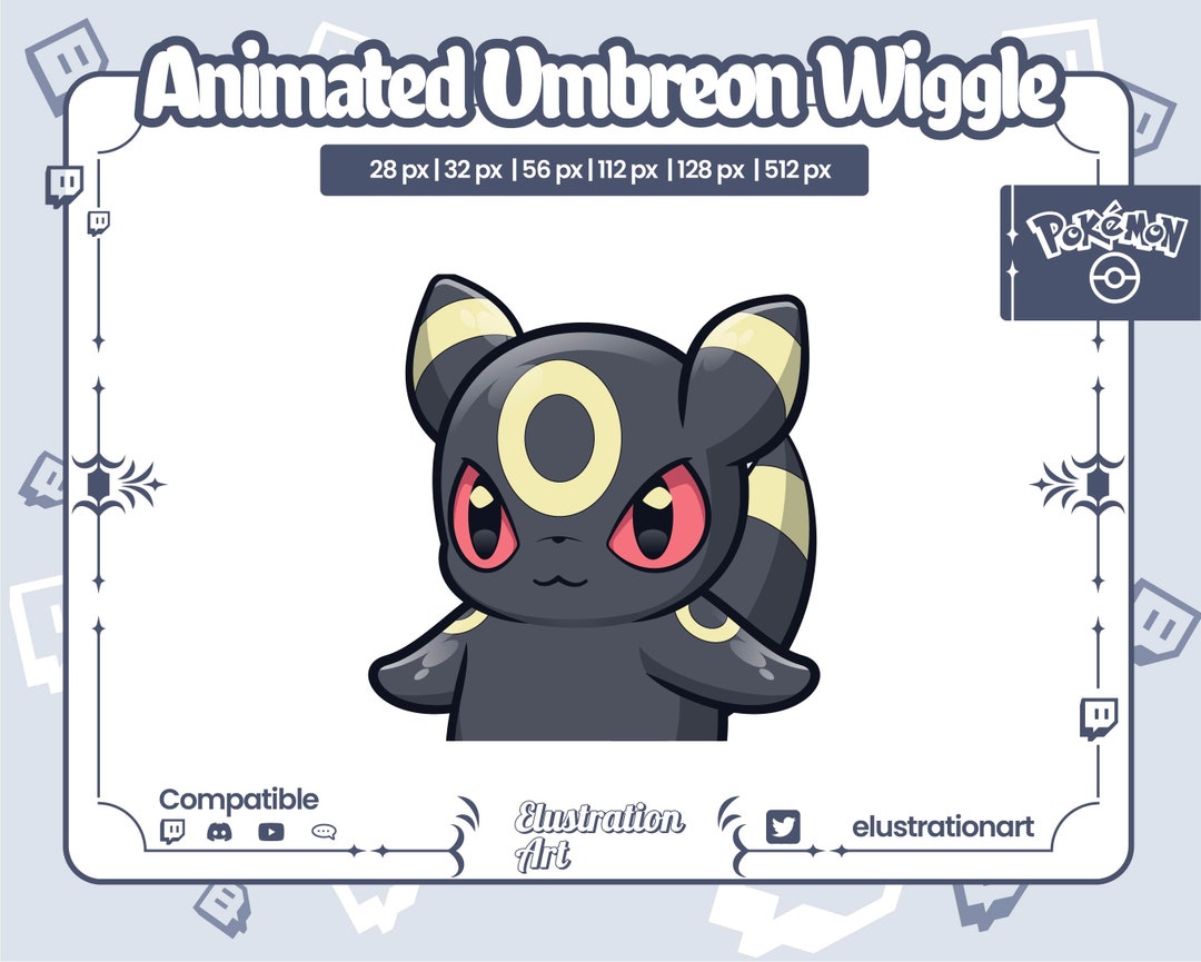 Animated Umbreon Pokemon Wiggle Twitch Emote / Animated Umbreon Pokemon ...