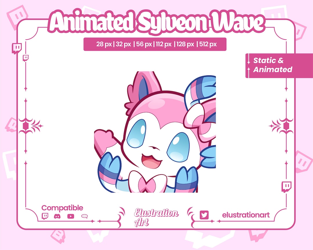 Animated Sylveon Wave Emote: Twitch/discord (digital Download) - Etsy ...