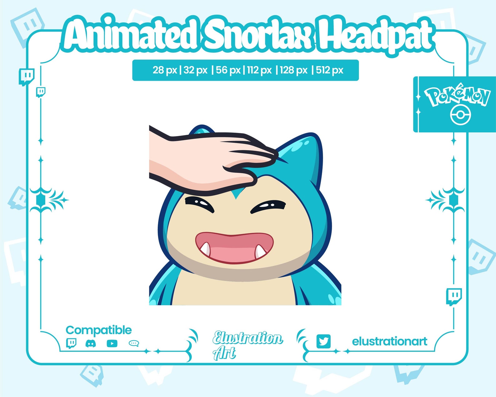 Snorlax Pokemon Headpat Twitch Emote / Snorlax Pokemon Headpat Discord ...