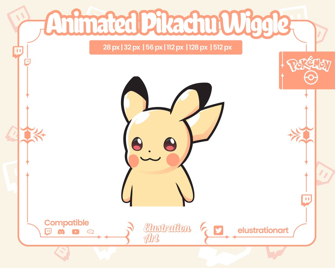 Pikachu Pokemon Wiggle Twitch Emote - Etsy