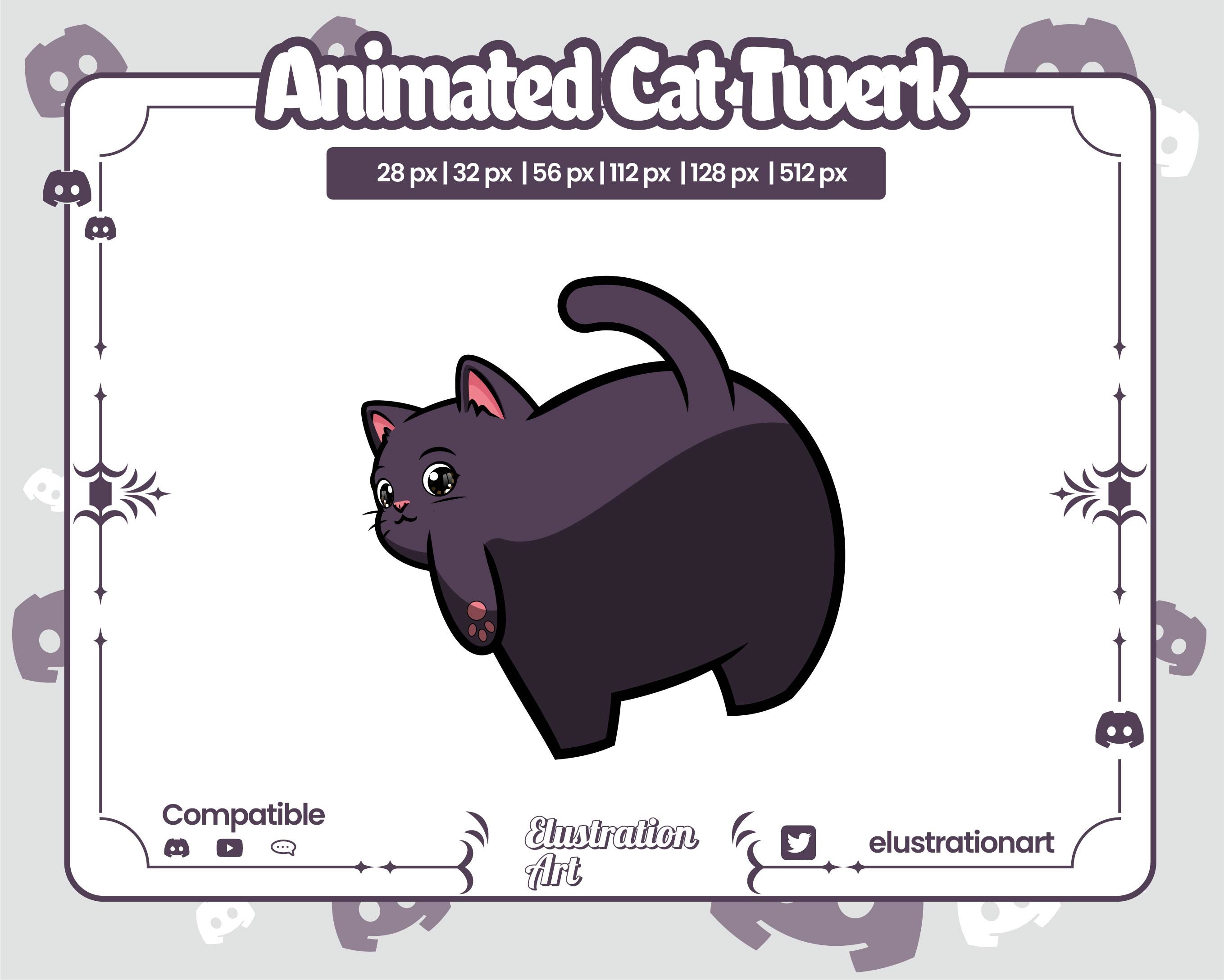 Animated Black Cat Twerk Emote / Animated Black Cat Twerk - Etsy Canada