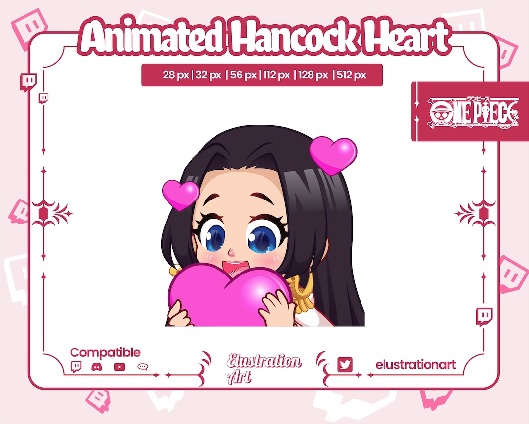Animated Boa Hancock One Piece Heart Twitch Emote / Animated Boa ...
