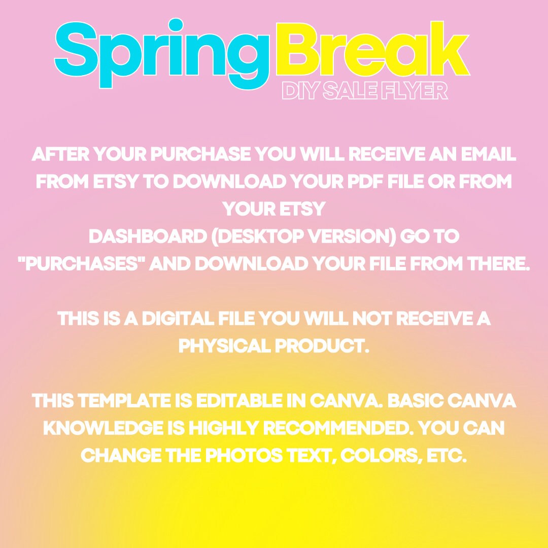 DIY Spring Break Sale Flyer, Spring Flyer, Braid Sale Flyer, Hair and ...