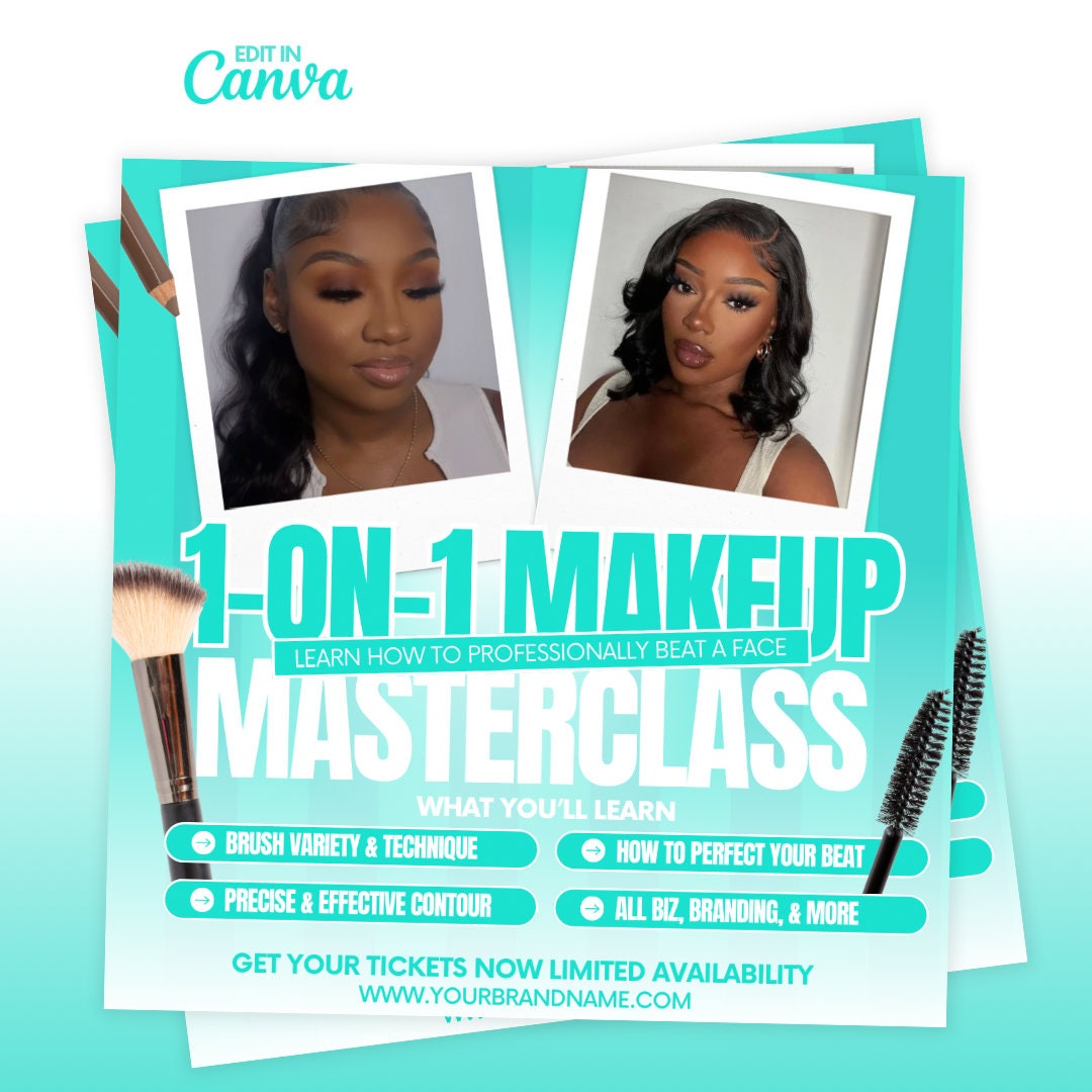 Diy 1on1 Lace Masterclass Flyer, Luxury Instagram Mastercourse Template Hair and Lash Extensions ...
