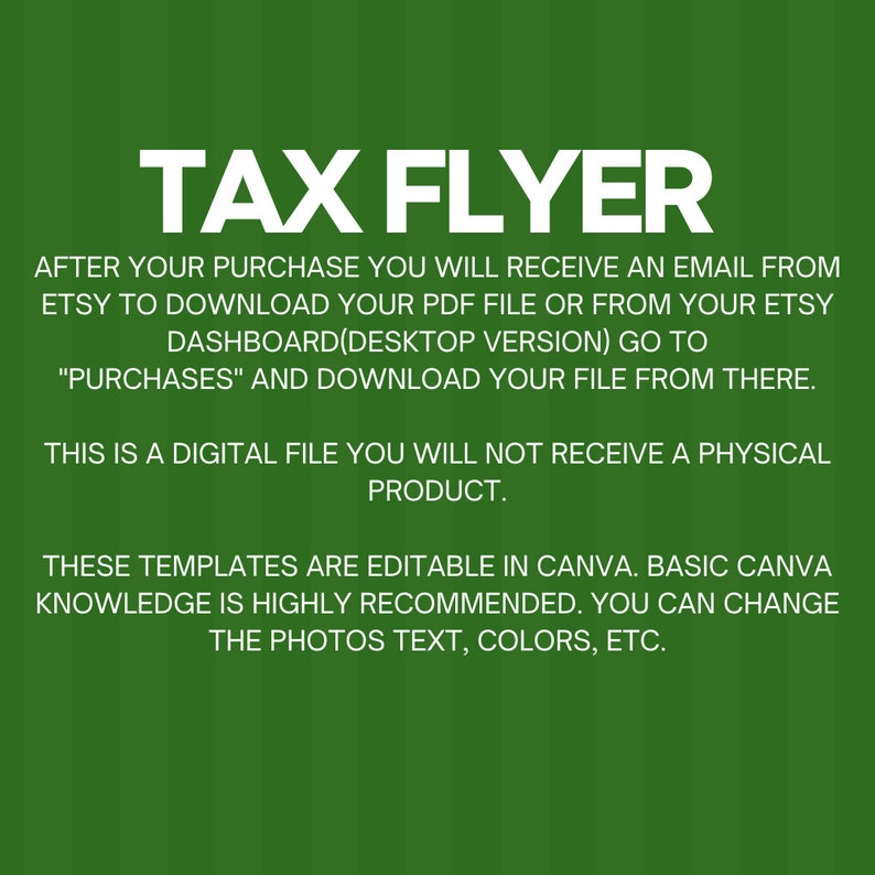 DIY Tax Season Flyer, Tax Prep Flyer, Tax Services, Tax Preparation ...