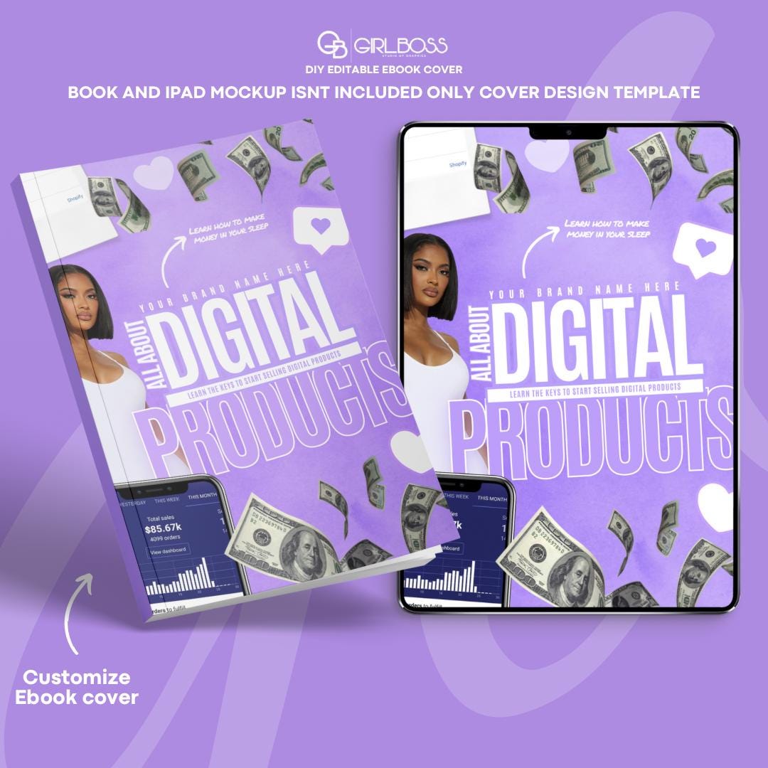 DIY Ebook Cover, Ebook Cover, PLR Ebook Template, Planner Cover Design ...