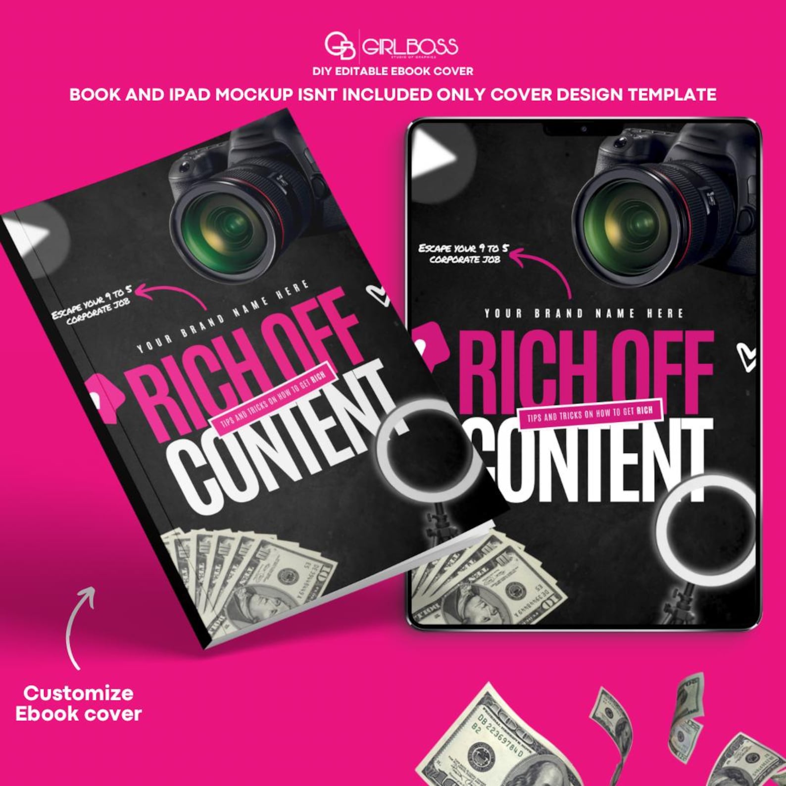 Ebook Cover, Ebook Cover Template, PLR Ebook Cover Design, Planner ...