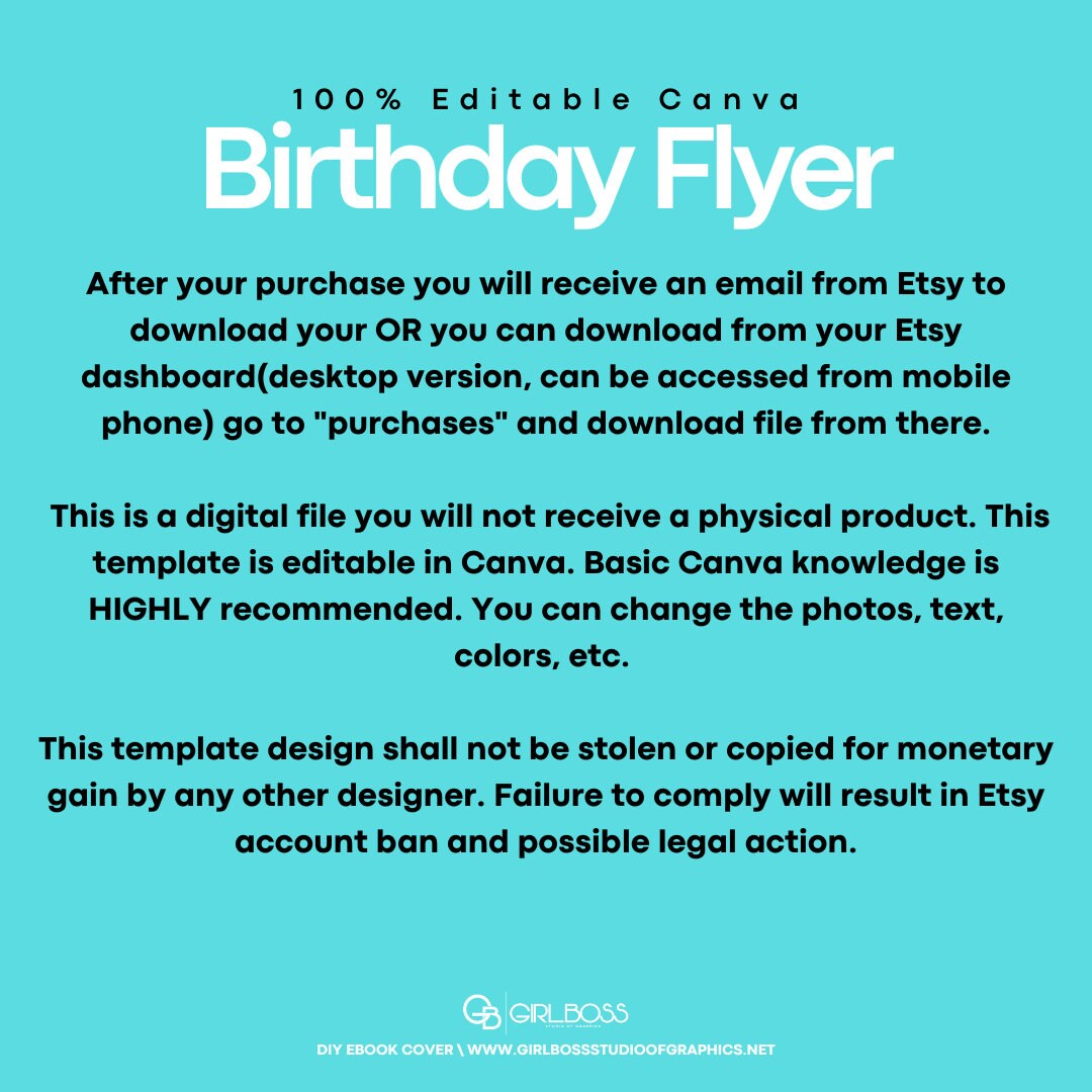 Cancer Season Birthday Flyer, Diy Birthday Celebration Flyer, Happy ...
