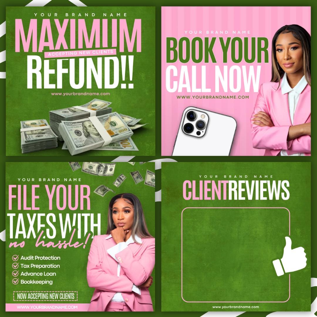 Tax Preparation Flyer Bundle, Tax Season, Tax Flyer, Income Tax ...