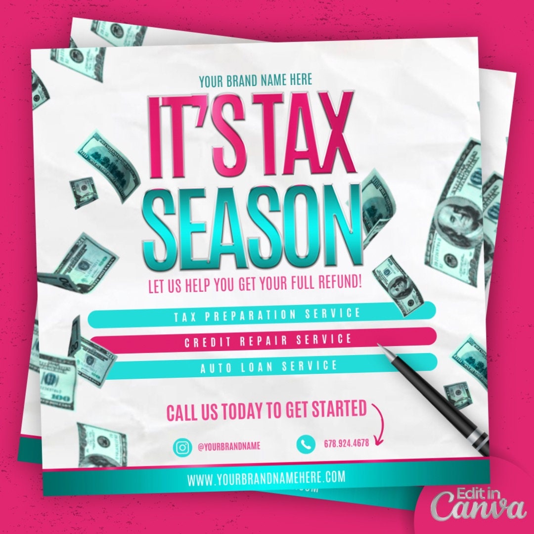 Tax Preparation Flyer, Tax Season Flyer, Credit Repair Flyer ...