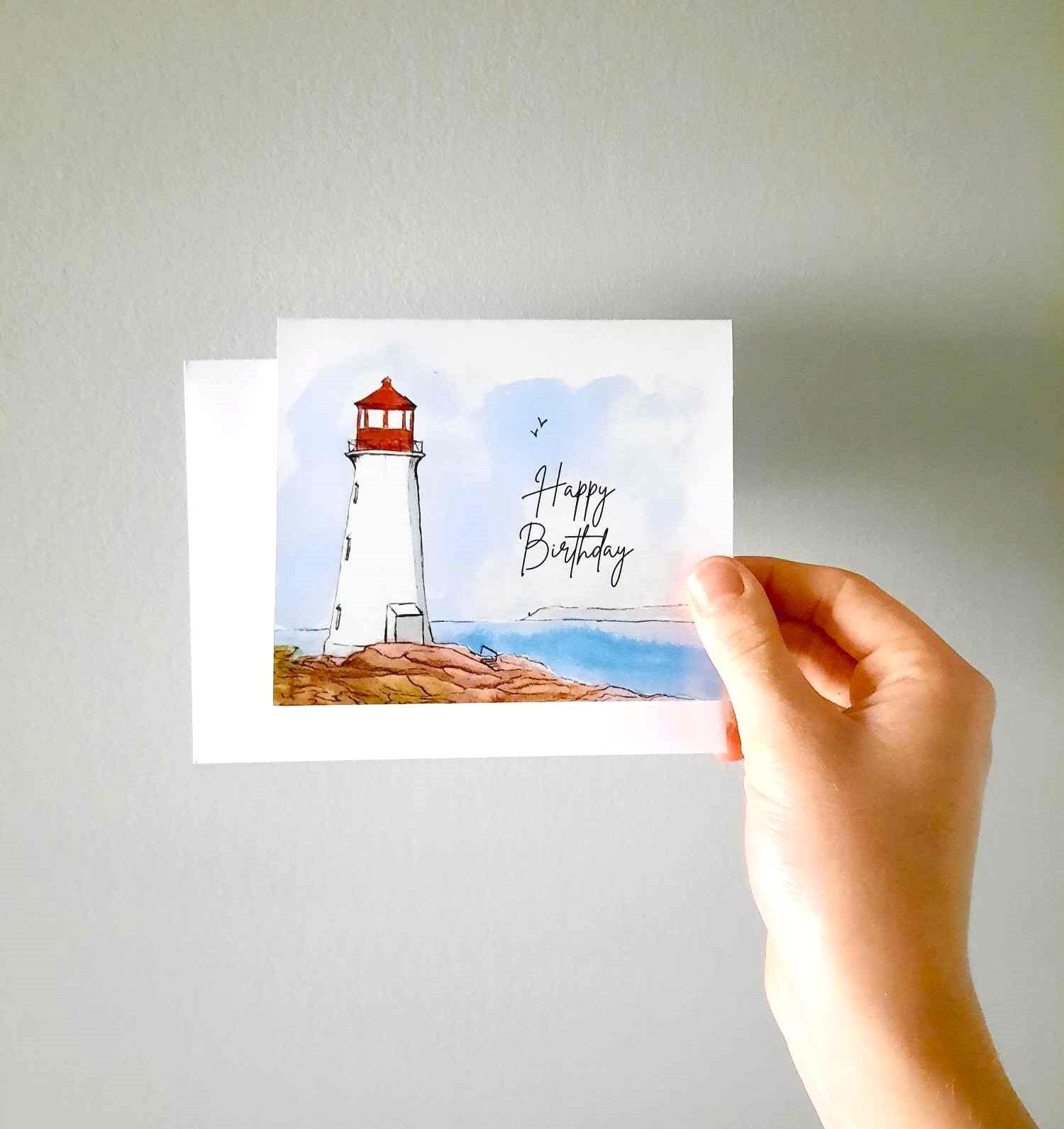 Lighthouse Card | Birthday Card - Etsy