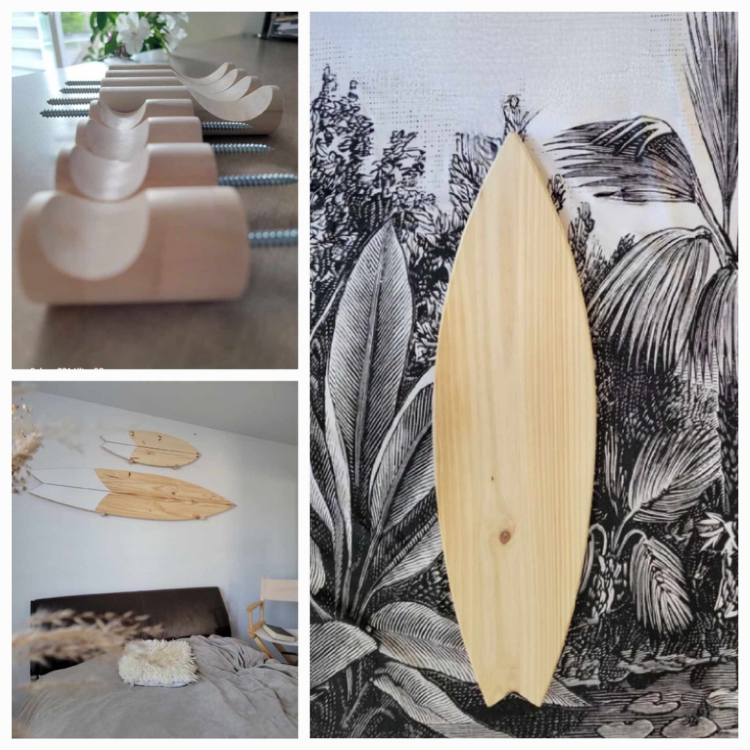 3 Ft SURFBOARD Wooden Surf Wall Art Surf Board Art Decor Beach House ...