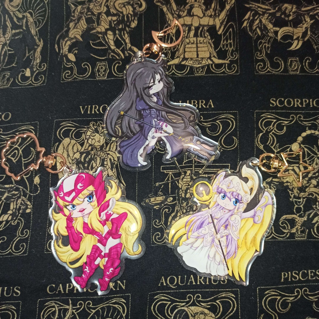 Saint Seiya Keychain: Athena, Pandora and Thetis - Etsy