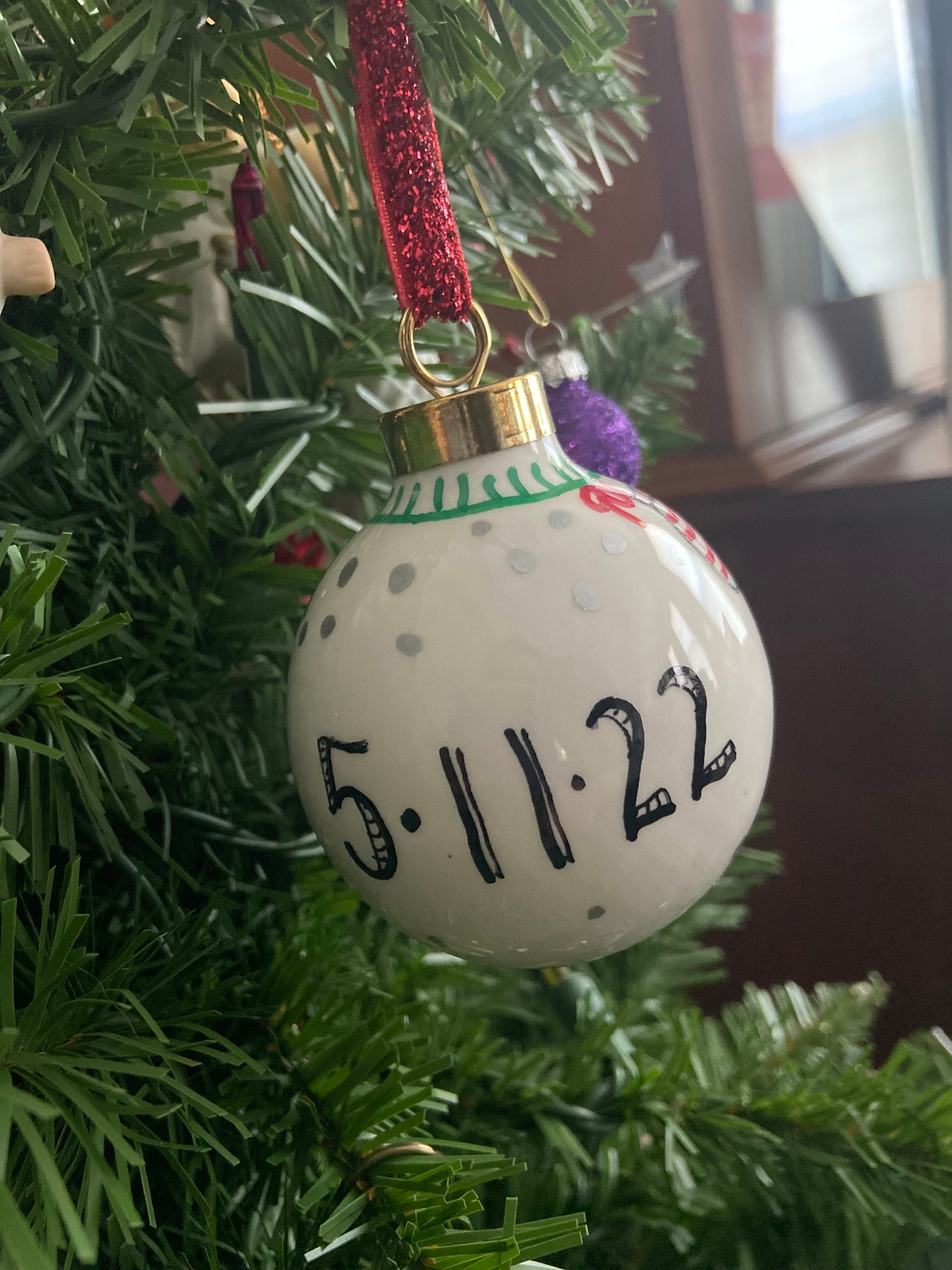 Custom Hand Painted Personalized Christmas Porcelain Ball - Etsy
