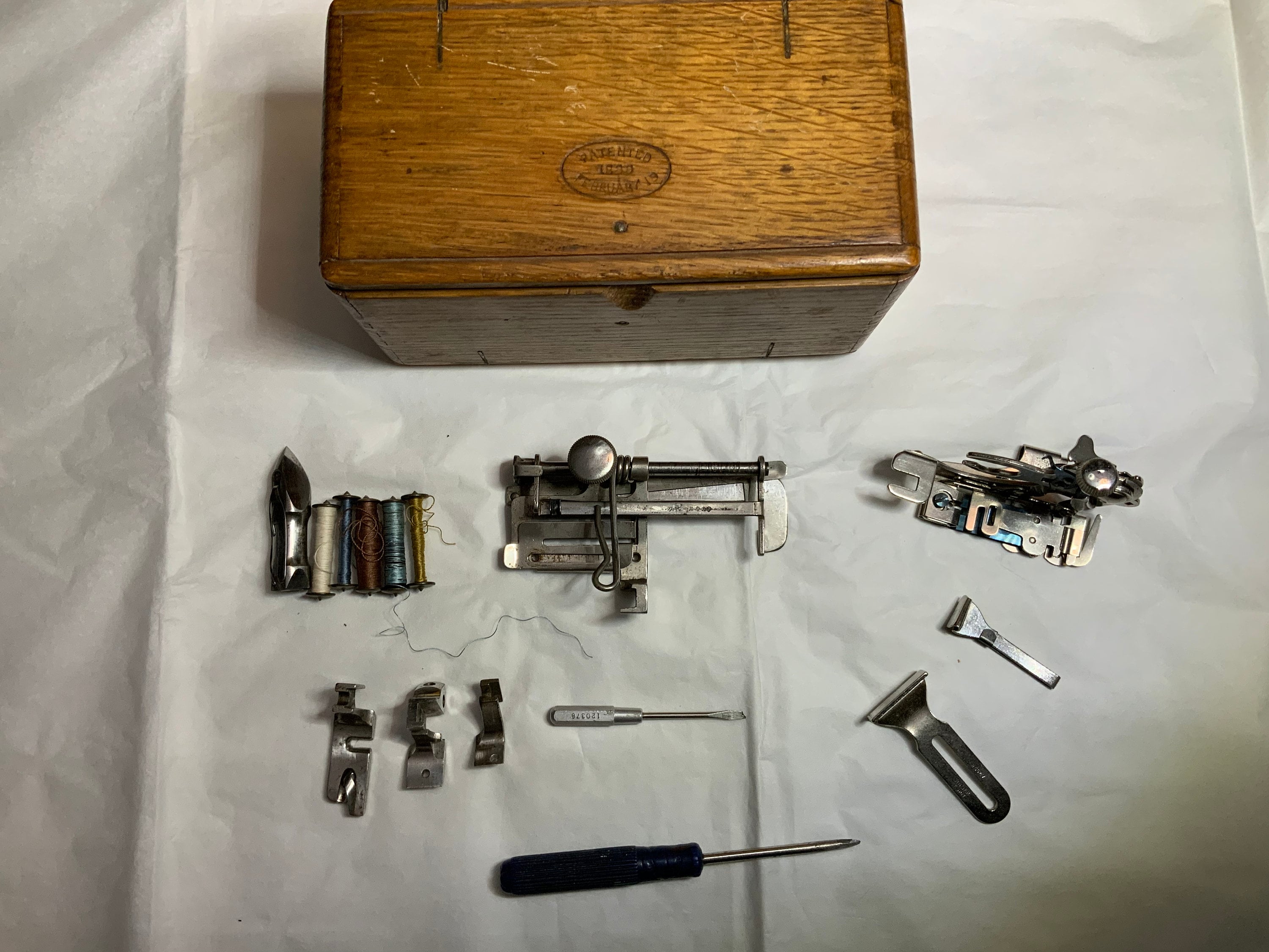 Vintage Singer Puzzle Box With Green Felt and Great Selection of ...