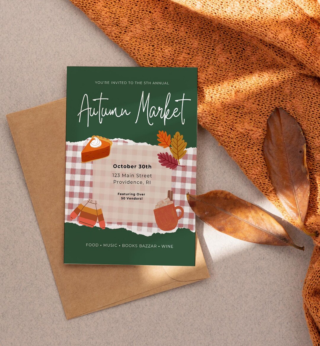 Editable Fall Harvest Festival Invitation, Fall Autumn Invite Fall ...