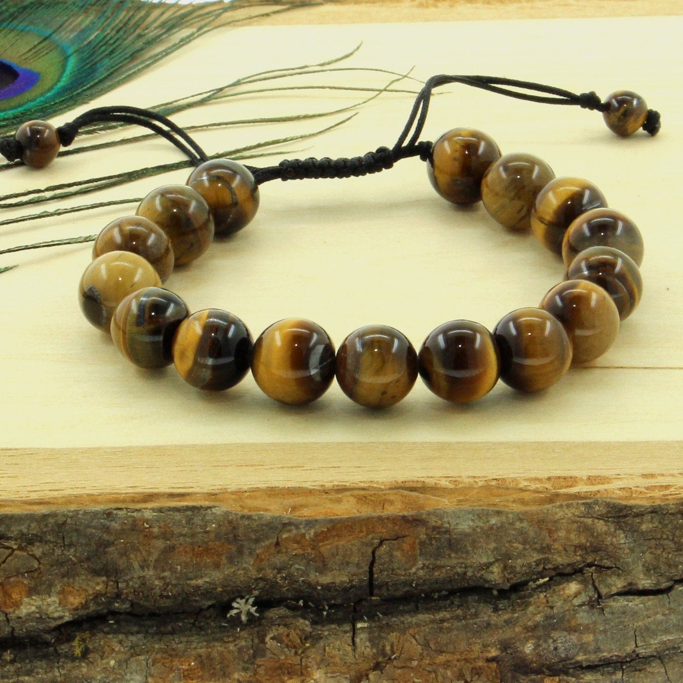 8mm, 10mm, 12mm Natural Genuine Tiger Eye Lucky Gemstone Spiritual ...