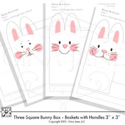 Bunny Face Printable Boxes - Etsy