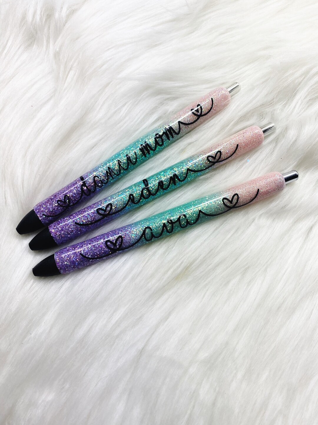 Personalized Glitter Pens Birthday Gift Custom Glittered - Etsy