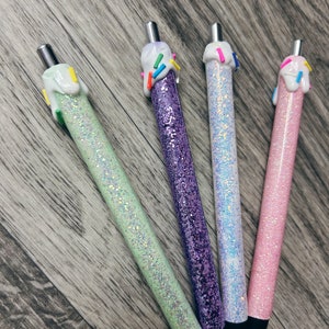 Personalized Donut Icing Glitter Pens Gift | Custom Glittered Pens ...