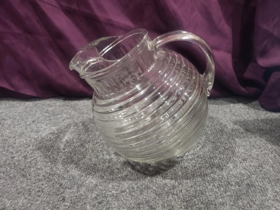 Vintage Anchor Hocking Manhattan horizontal Ribbed - Etsy