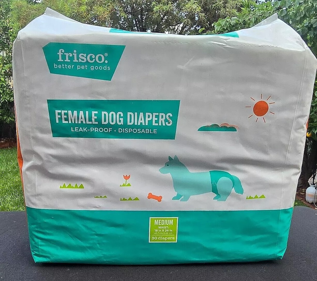 Frisco Female Dog Leak Proof Disposable Diapers Size Medium - 30ct NEW ...