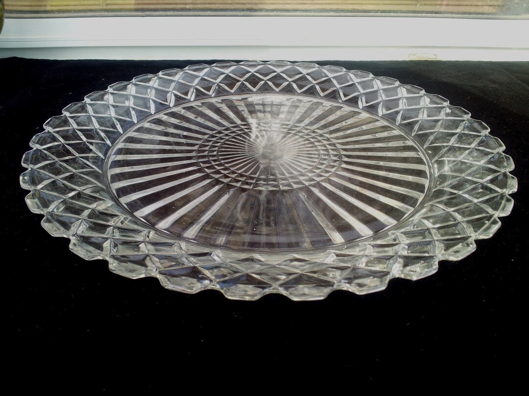 Vintage Crystal Waterford Waffle Sherbet / Bread / Pie Plate 5 7/8 ...